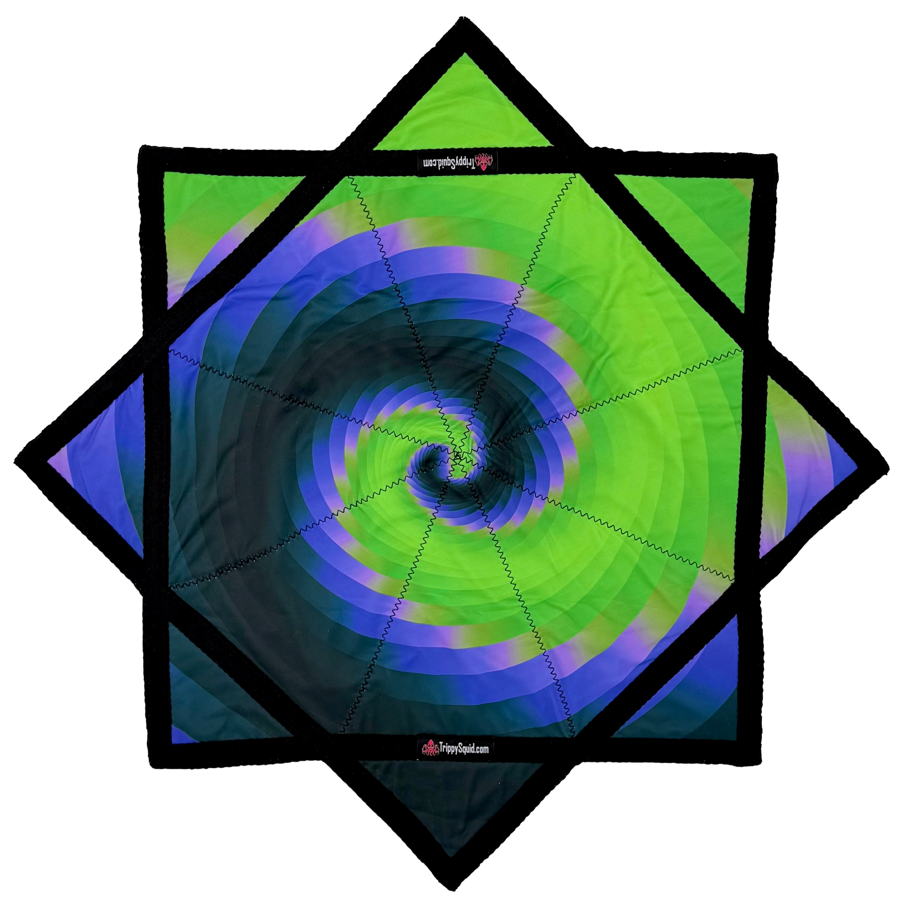 Mini.047 - Green Goblin Spiral Flowstar (UV-Reactive) 24" – Trippy ...